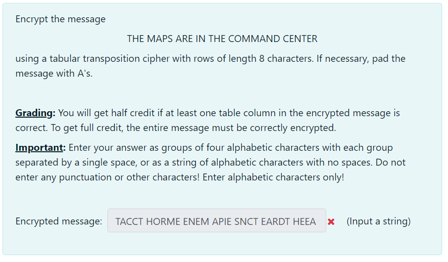 Solved Encrypt the messageTHE MAPS ARE IN THE COMMAND | Chegg.com