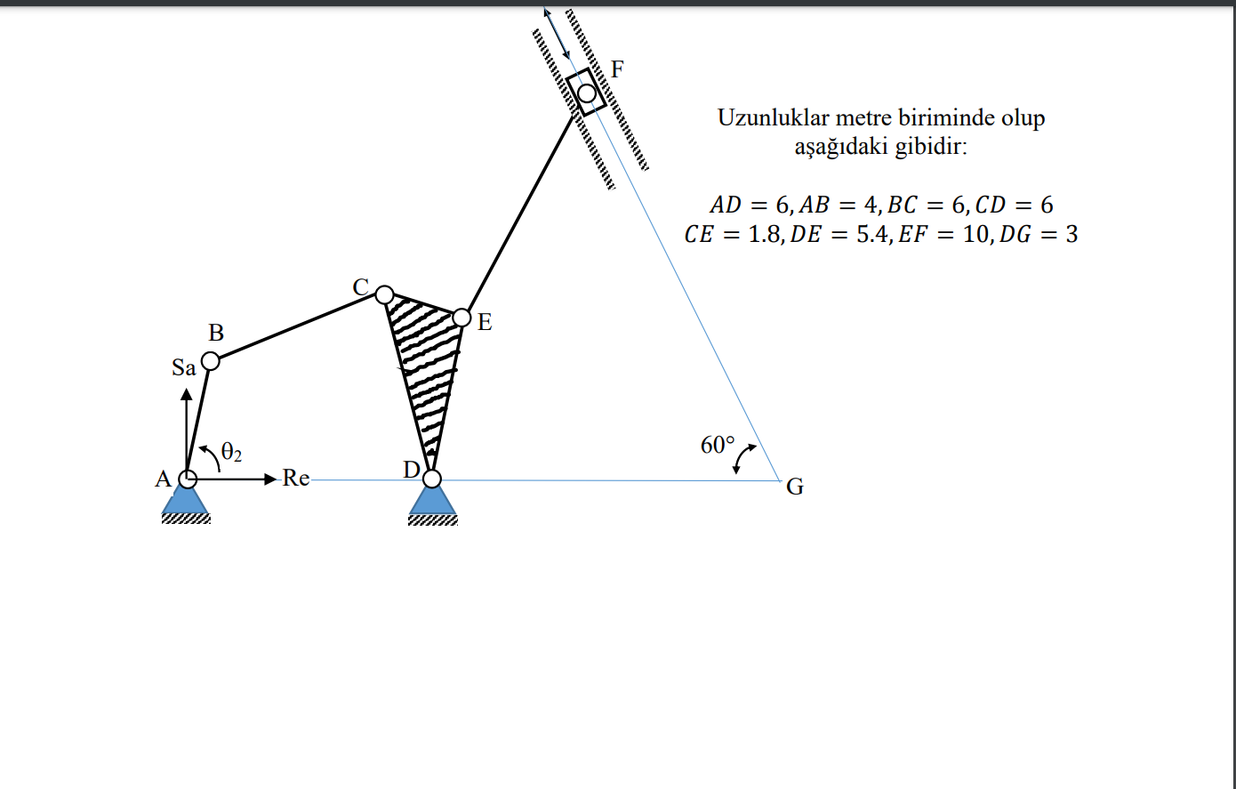 Solved In the planar mechanism in the figure, the sliding in | Chegg.com