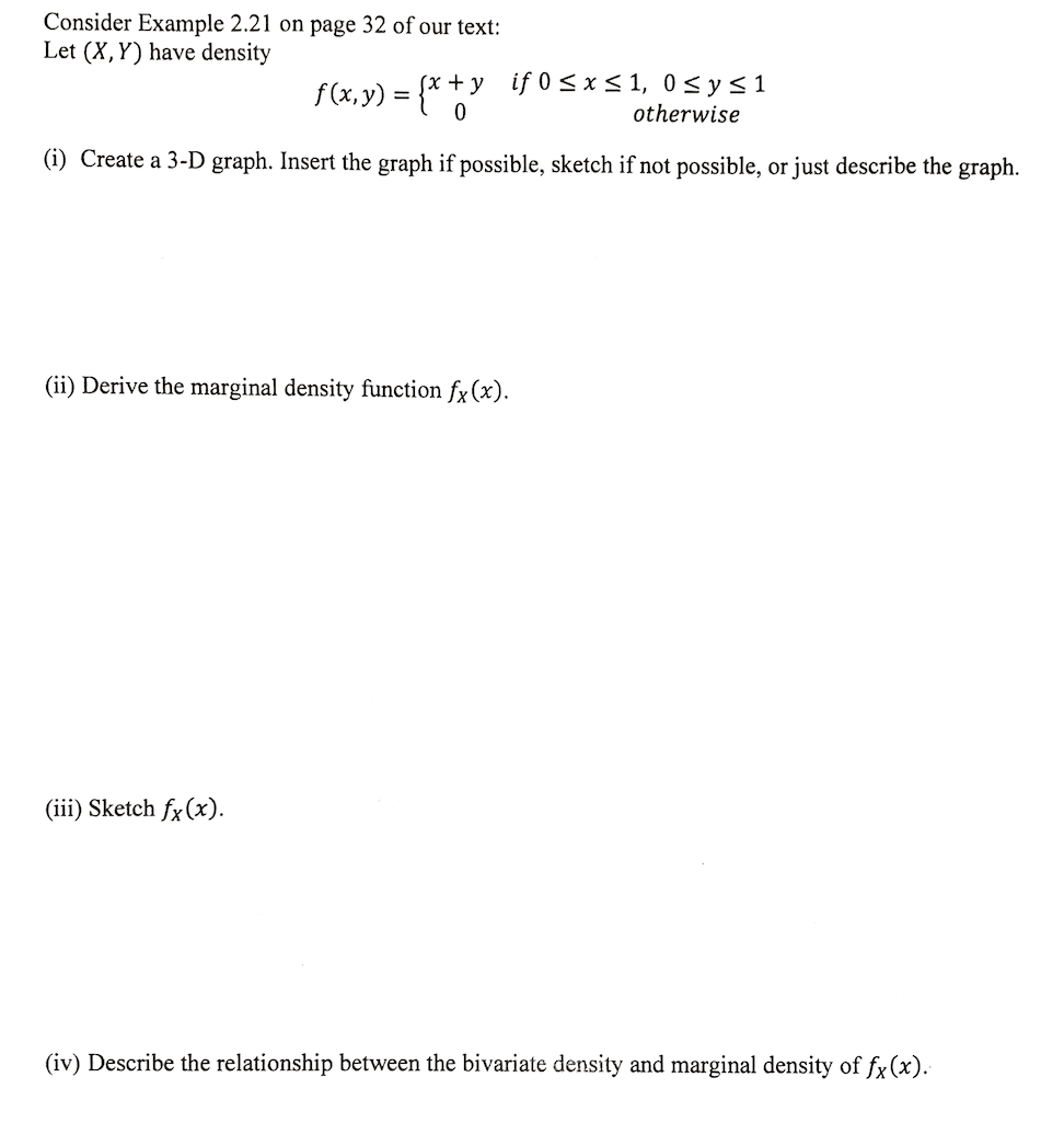 Solved Consider Example 2.21 on page 32 of our text: Let | Chegg.com