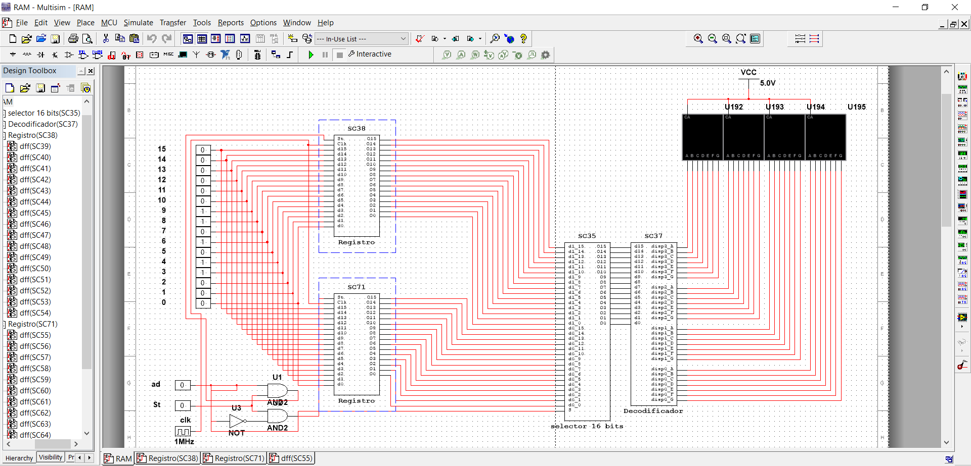 01 - -2X VCC 5.0V U192 U193 U194 U195 B | CA it | Chegg.com