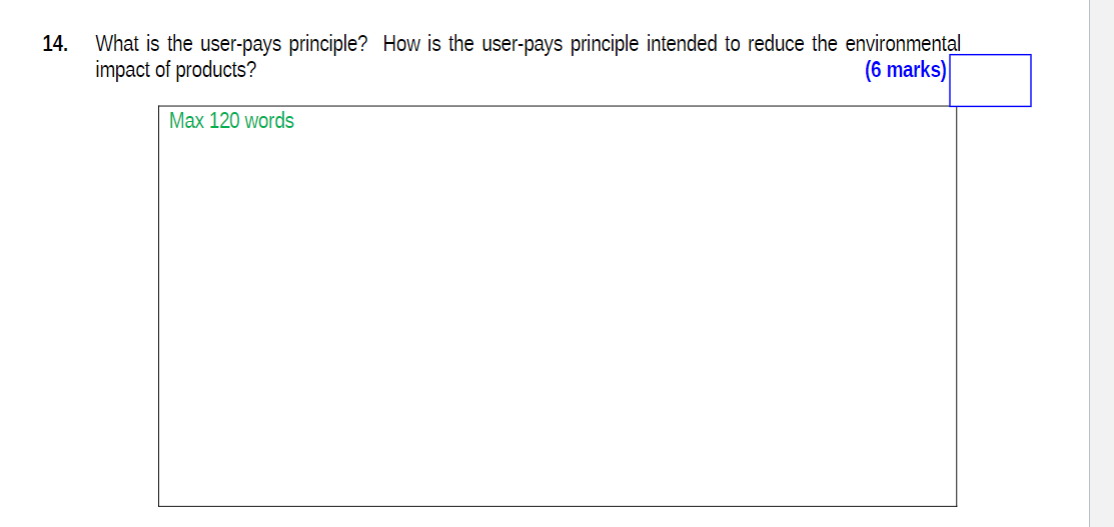 Solved 14. What is the user-pays principle? How is the | Chegg.com