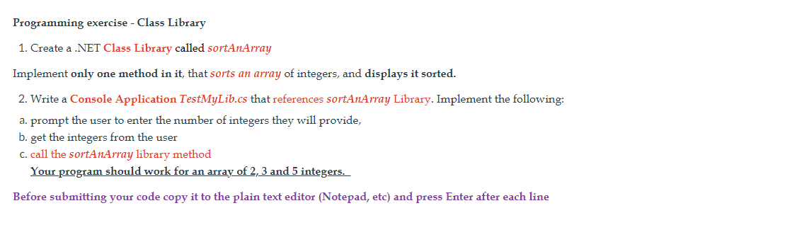 Solved Programming exercise - Class Library 1. Create a .NET | Chegg.com Solved Programming exercise - Class Library 1. Create a .NET | Chegg.com