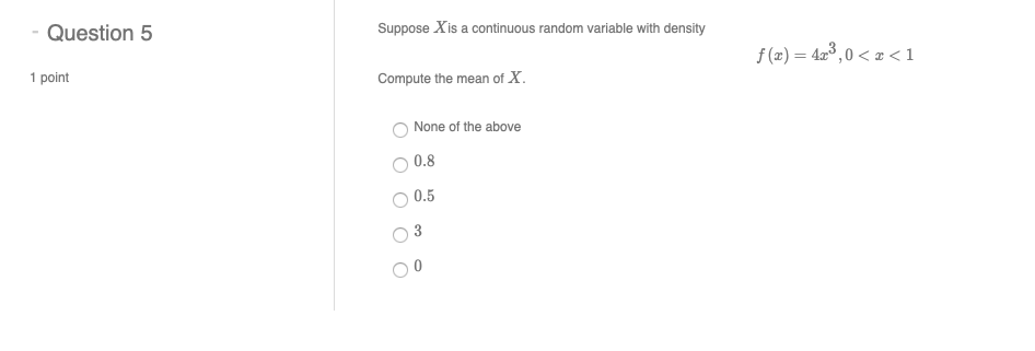 Solved Question 5 Suppose Xis a continuous random variable | Chegg.com Solved Question 5 Suppose Xis a continuous random variable | Chegg.com