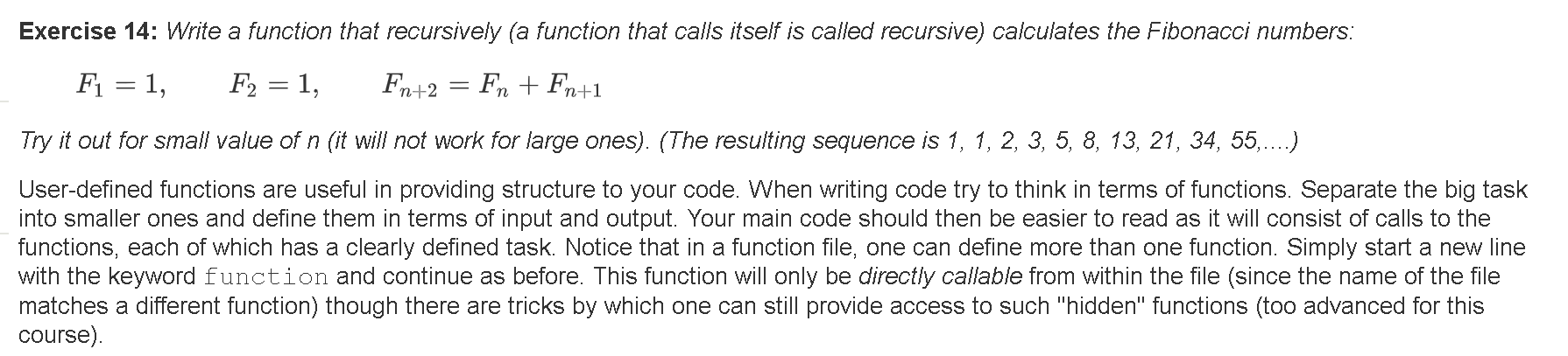 Solved Exercise 14: Write a function that recursively (a | Chegg.com
