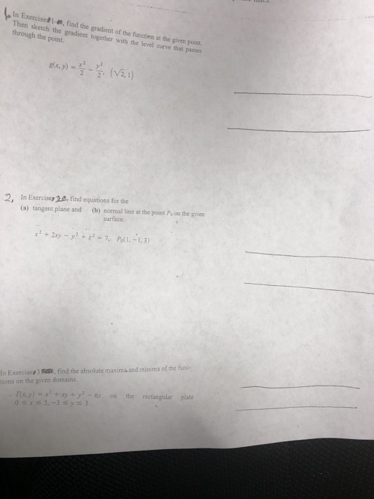 Solved Find the gradient of the function at the given point. | Chegg.com