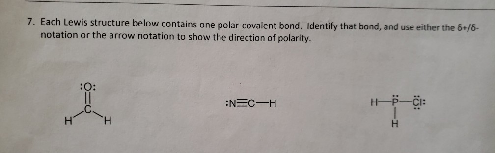 Solved 7. Each Lewis structure below contains one | Chegg.com