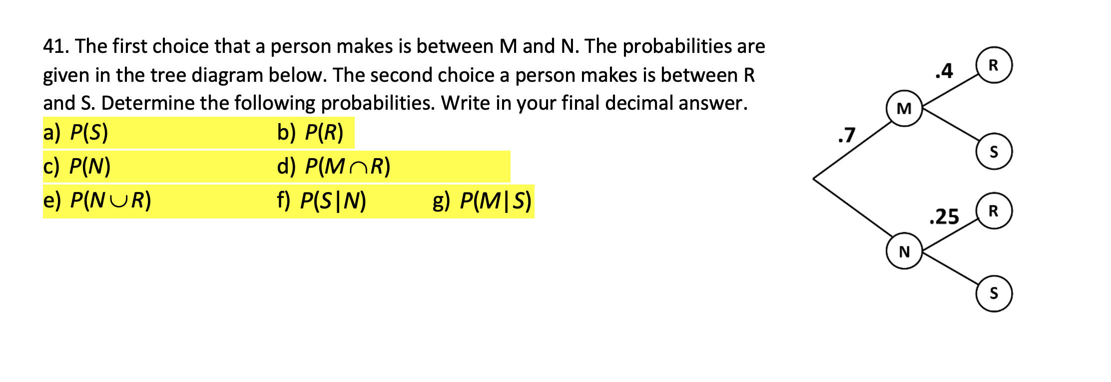 Solved 41. The first choice that a person makes is between M | Chegg.com