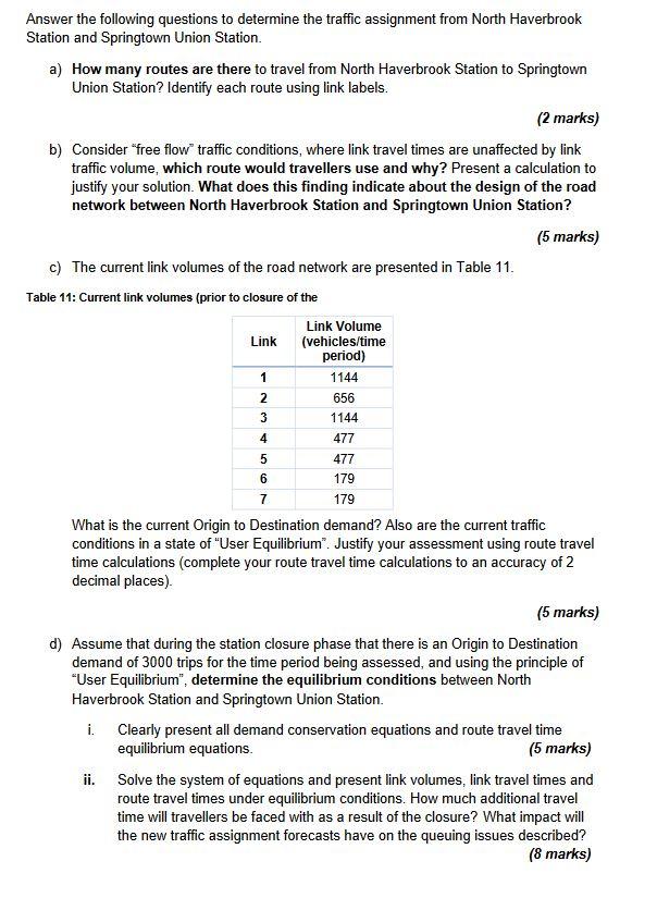 Problem 4: Traffic Assignment (25 marks) Upgrades to | Chegg.com
