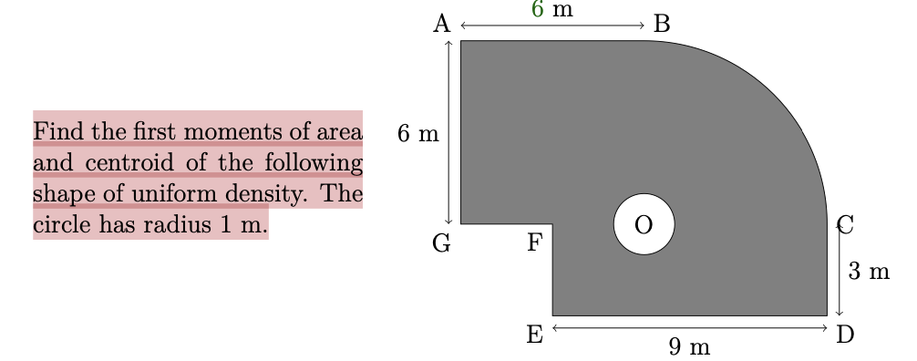 Solved Find the first moments of area and centroid of the | Chegg.com
