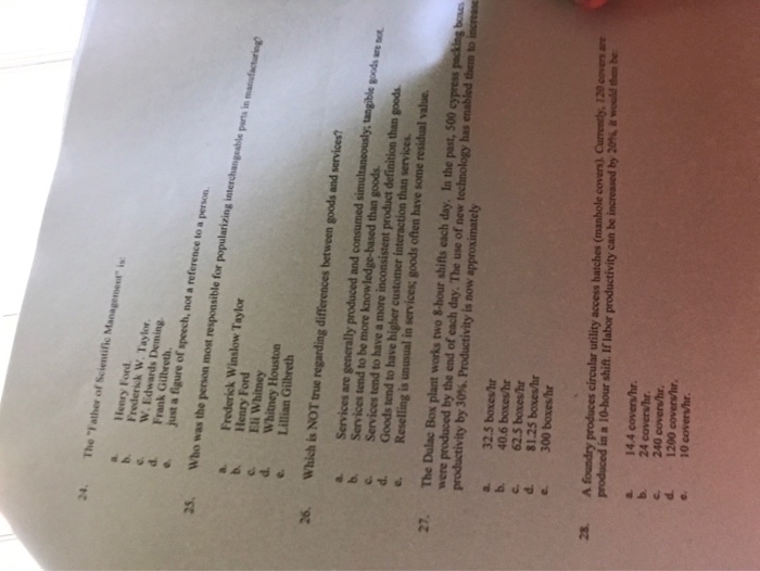 Solved a Henry Ford W. Edwards Deming Taylor e just a figure | Chegg.com