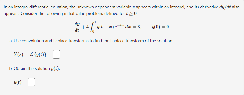Solved In An Integro Differential Equation The Unknown