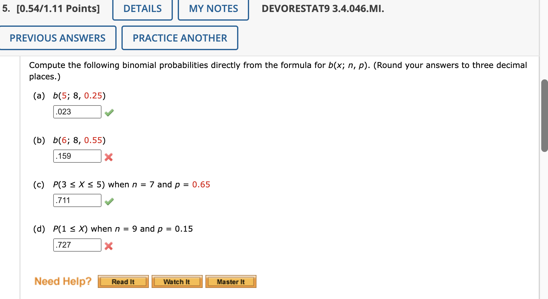 Solved Compute the following binomial probabilities directly | Chegg.com