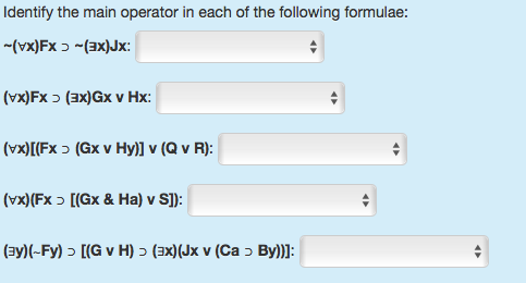 Solved Identify the main operator in each of the following | Chegg.com