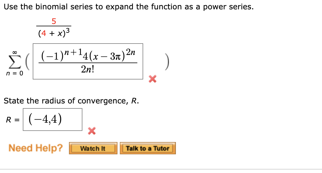 Solved Use the binomial series to expand the function as a | Chegg.com