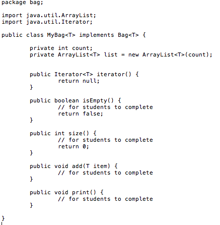 Download the following zip file Bag and complete the | Chegg.com