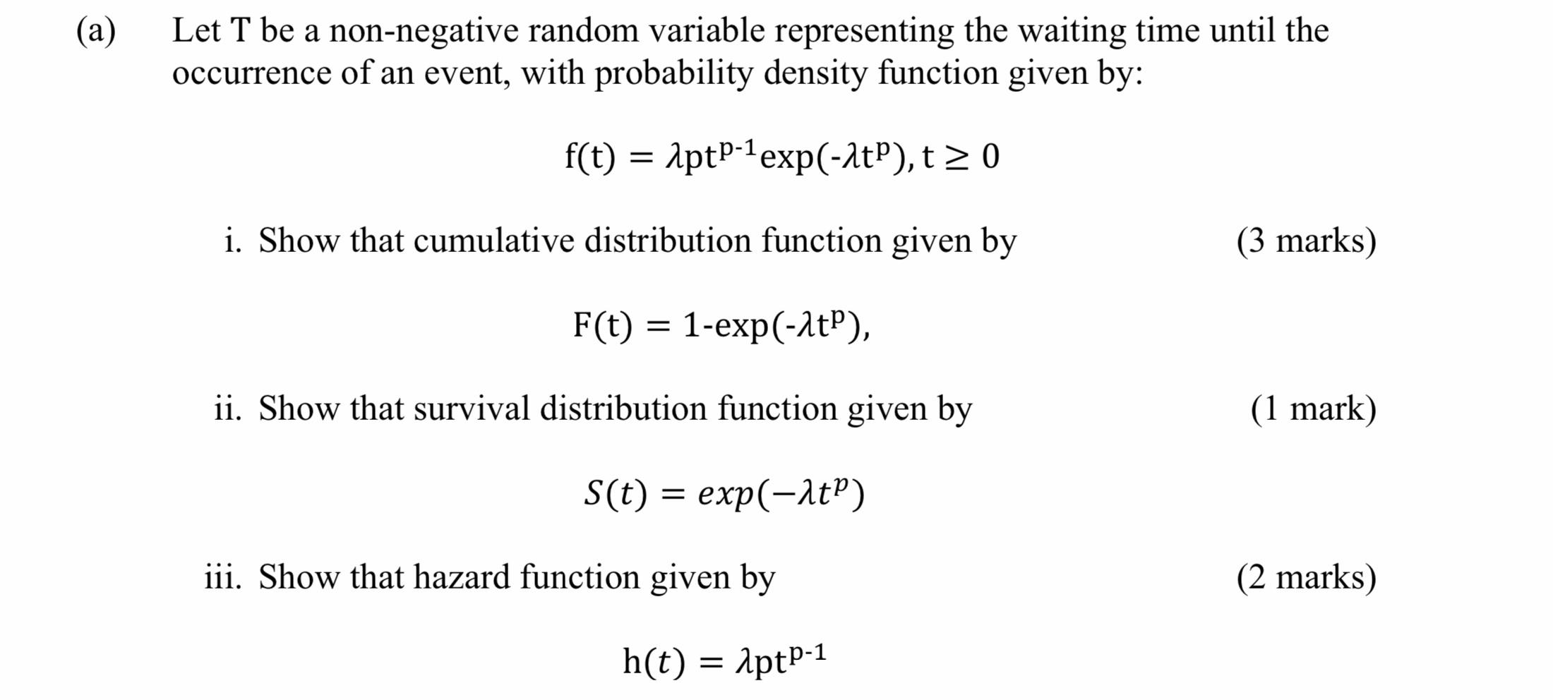 Solved (a) Let T be a non-negative random variable | Chegg.com