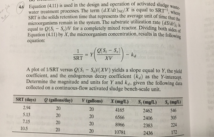 Solved Equation (4.11) is used in the design and operation | Chegg.com