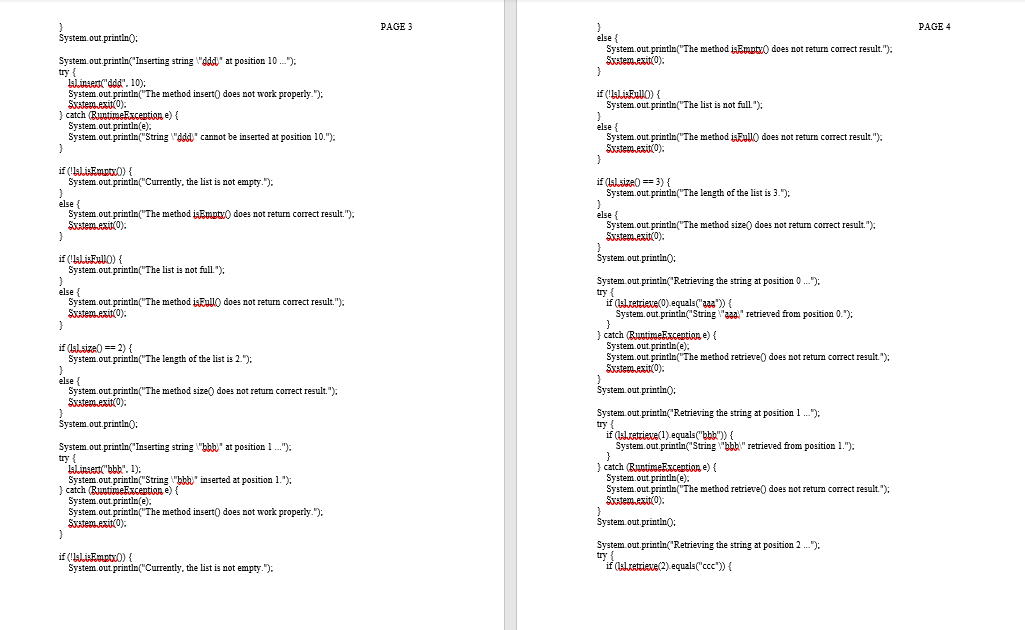 Description Implement the following String List ADT: | Chegg.com