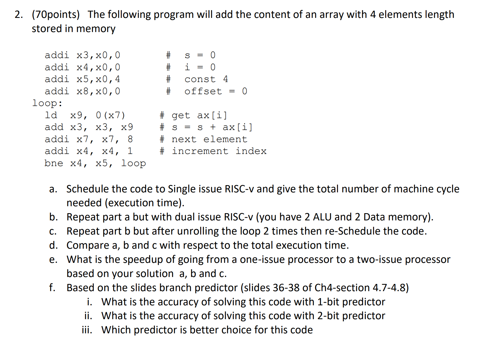 Solved 2- ﻿The following program will add the content of an | Chegg.com