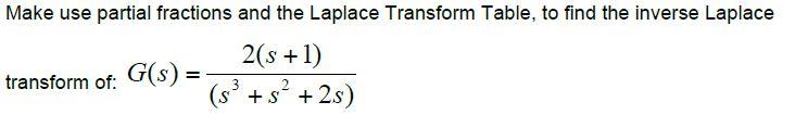Solved Make use partial fractions and the Laplace Transform | Chegg.com