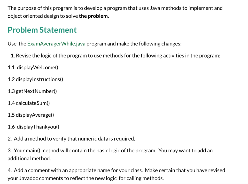 Solved The purpose of this program is to develop a program | Chegg.com