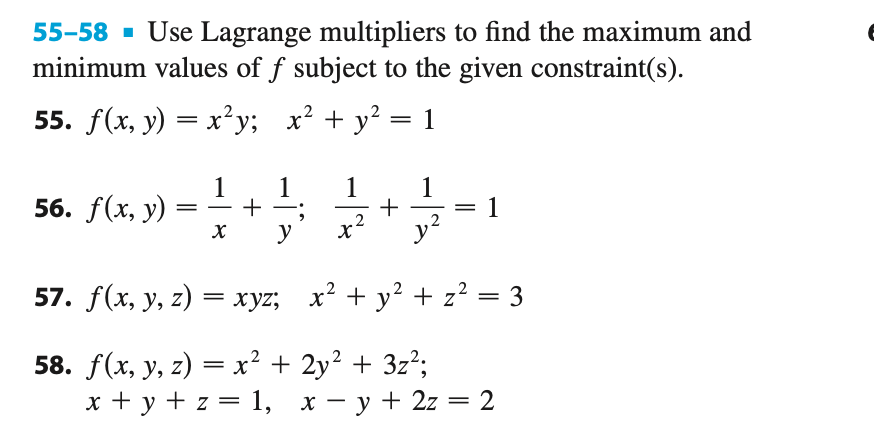 Solved 55−58 - Use Lagrange multipliers to find the maximum | Chegg.com