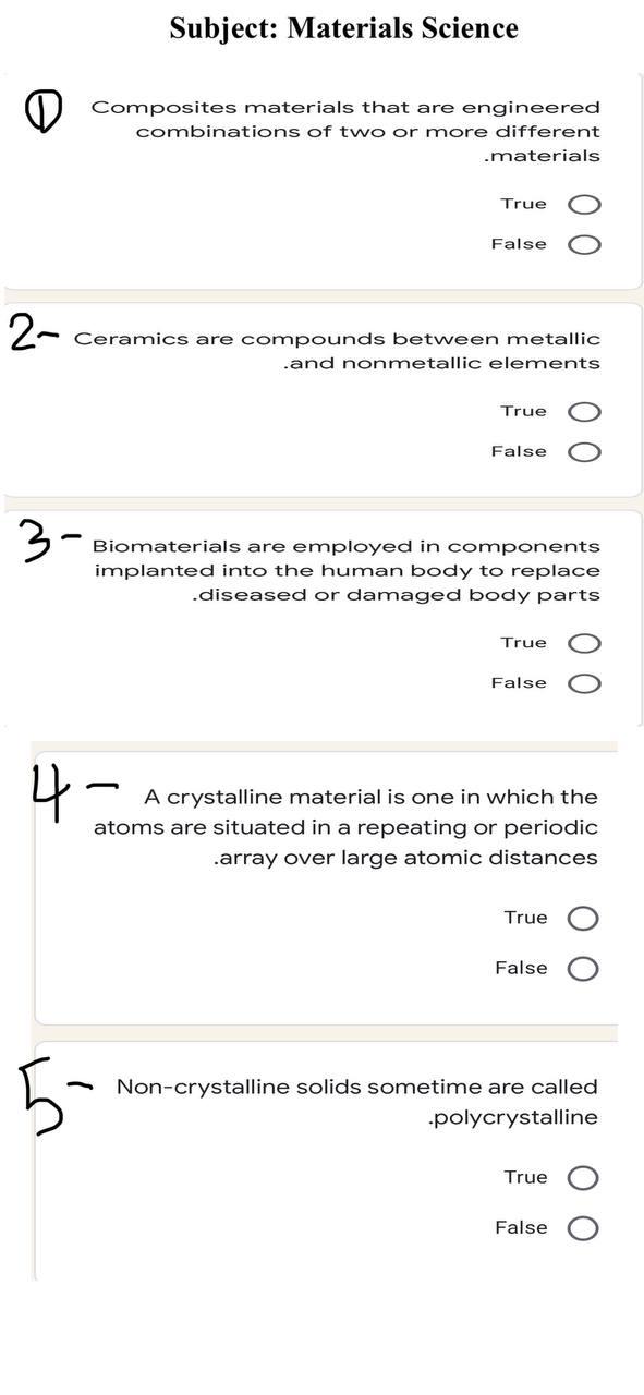 Solved Subject: Materials Science D Composites materials | Chegg.com