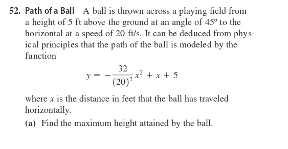 Solved 2. Path of a Ball A ball is thrown across a playing | Chegg.com