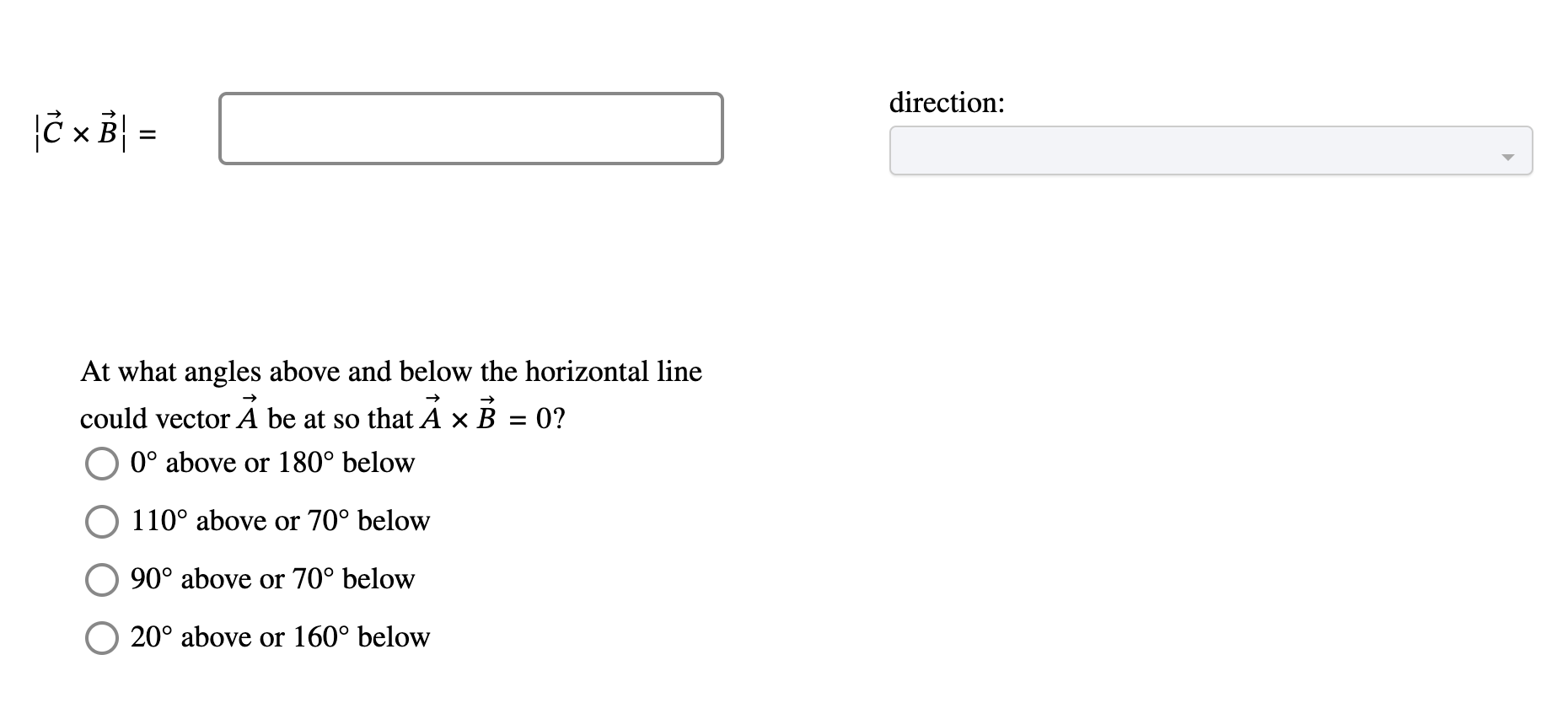 Solved The figure shows three vectors. Vector vec(A) ﻿has a | Chegg.com