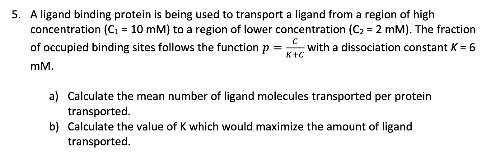 A ligand binding protein is being used to transport a | Chegg.com