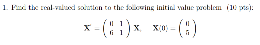 Solved Linear ODE Systems- ﻿Eigenvalues | Chegg.com