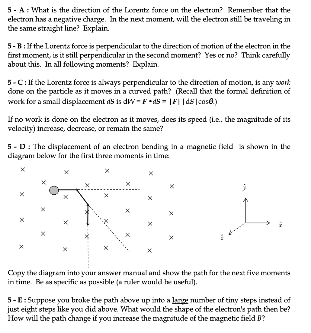 PART FIVE: CHARGED PARTICLES MOVING IN A MAGNETIC | Chegg.com