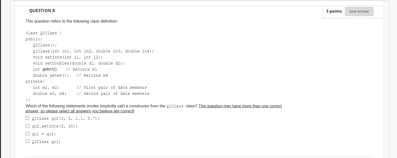 Solved Question Completion Status: QUESTION 5 Given string | Chegg.com