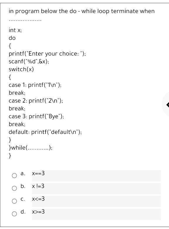 Solved In Program Below The Do While Loop Terminate When Int 8930
