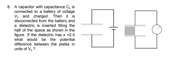 Solved 8. A capacitor with capacitance C, is connected to a | Chegg.com