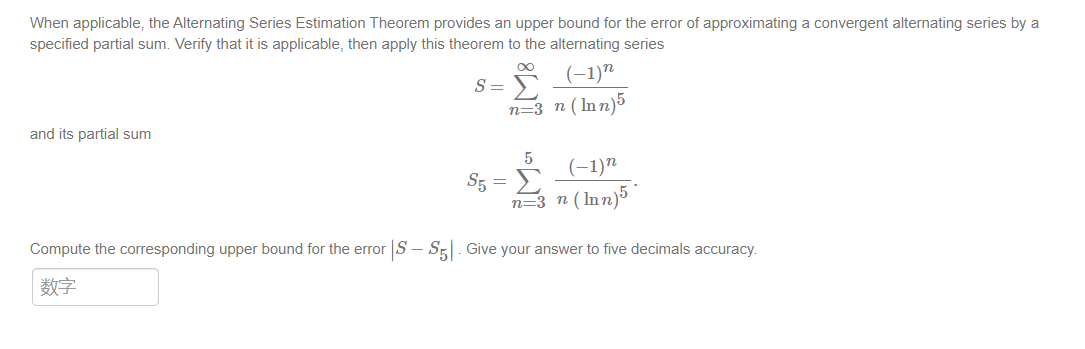 Solved When applicable, the Alternating Series Estimation | Chegg.com
