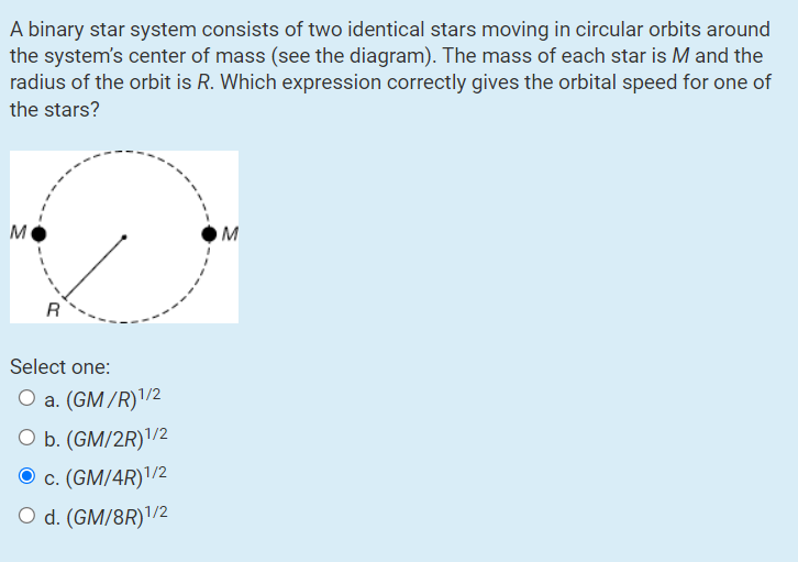 Solved A binary star system consists of two identical stars | Chegg.com