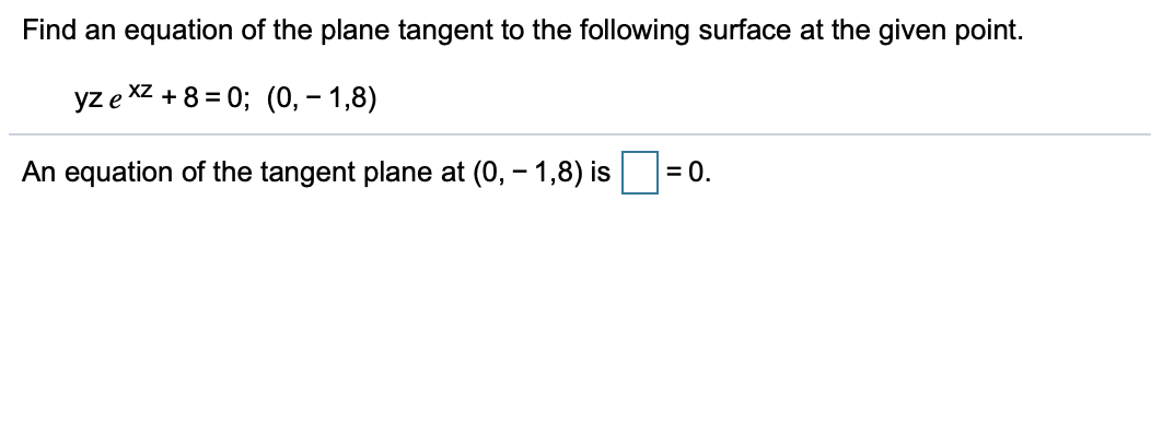 Solved Find an equation of the plane tangent to the | Chegg.com