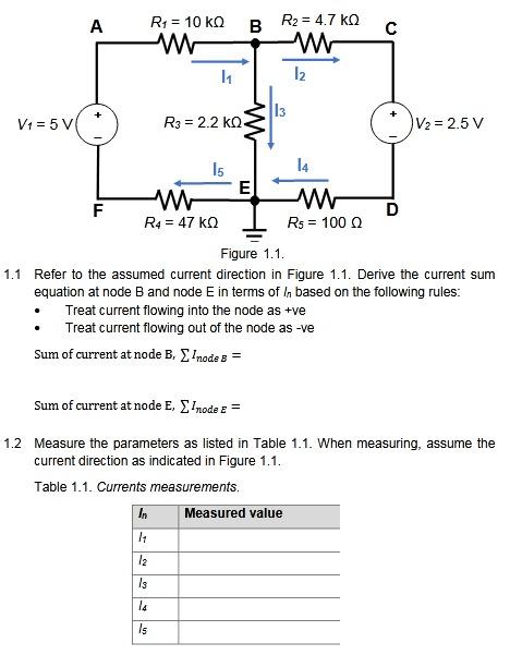 Solved 1.1 Refer to the assumed current direction in Figure | Chegg.com