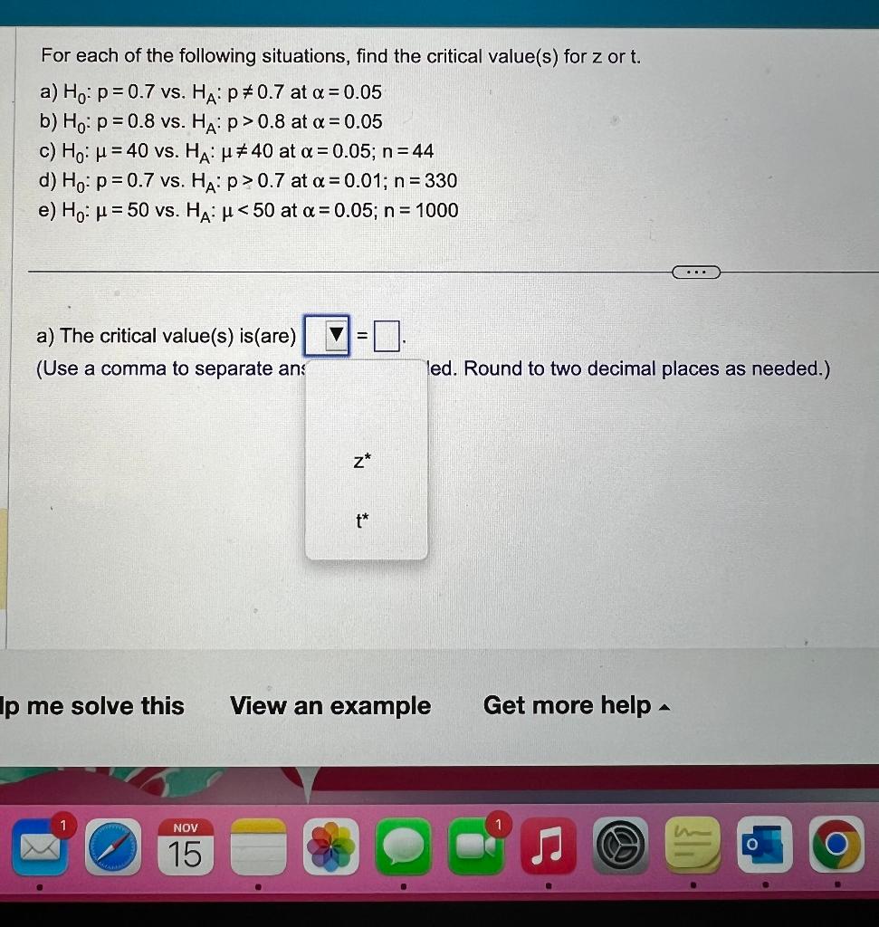 Solved For each of the following situations, find the | Chegg.com