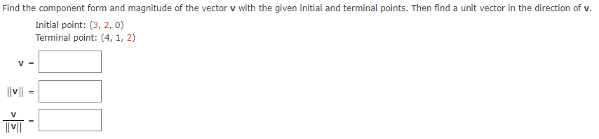 Solved Find the component form and magnitude of the vector v | Chegg.com