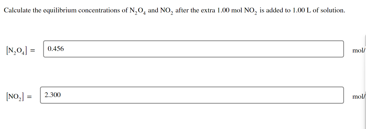 Solved N2O4⇌2NO2 is allowed to reach equilibrium in a | Chegg.com