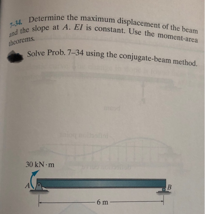 Solved Solve problem 7-34 using the conjugate-beam method. | Chegg.com