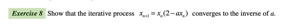 Solved Show that the iterative process | Chegg.com
