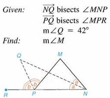 Solved Given: Find: NQ bisects ∠MNPPQ bisects ∠MPR | Chegg.com