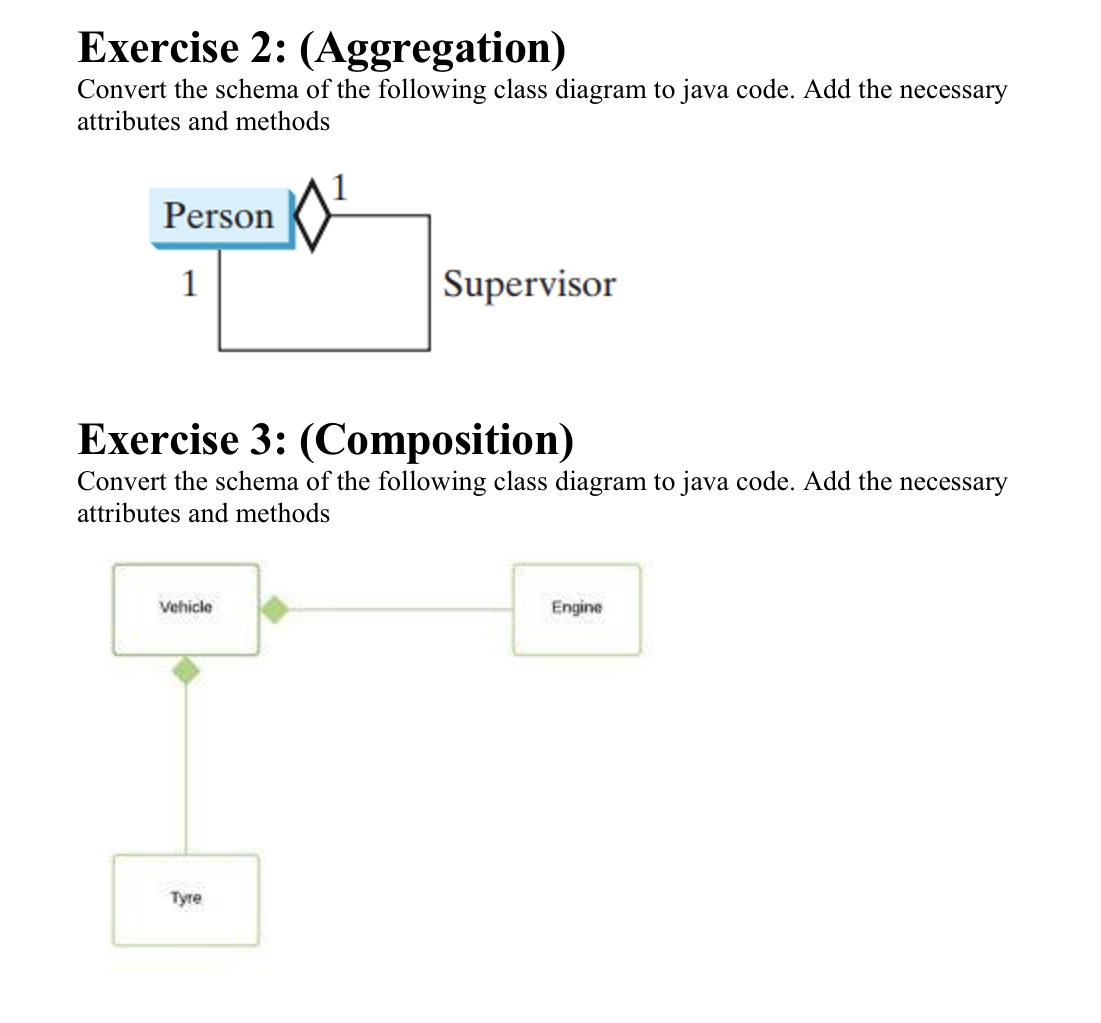 Solved Exercise 2 Aggregation Convert The Schema Of The 
