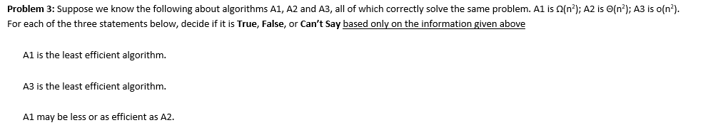 Solved Problem 3: Suppose we know the following about | Chegg.com
