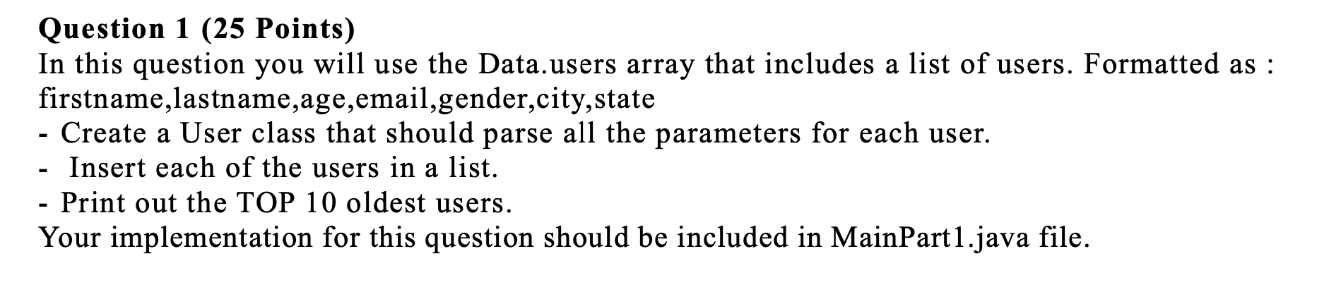 Solved In this assignment you will practice using Data | Chegg.com