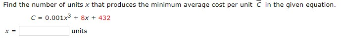 Solved Find The Number Of Units X That Produces The Minimum Chegg solved-find-the-number-of-units-x-that-produces-the-minimum-chegg