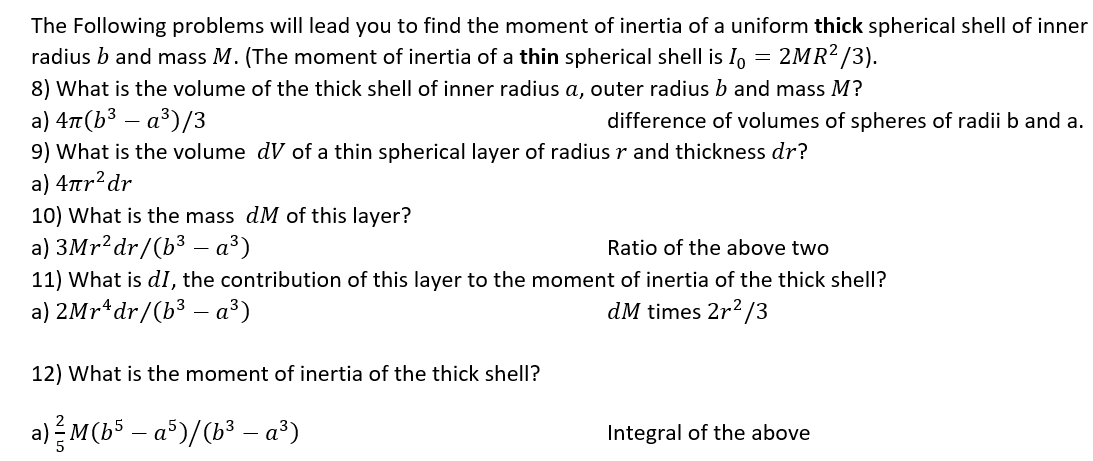 Solved The Following problems will lead you to find the | Chegg.com